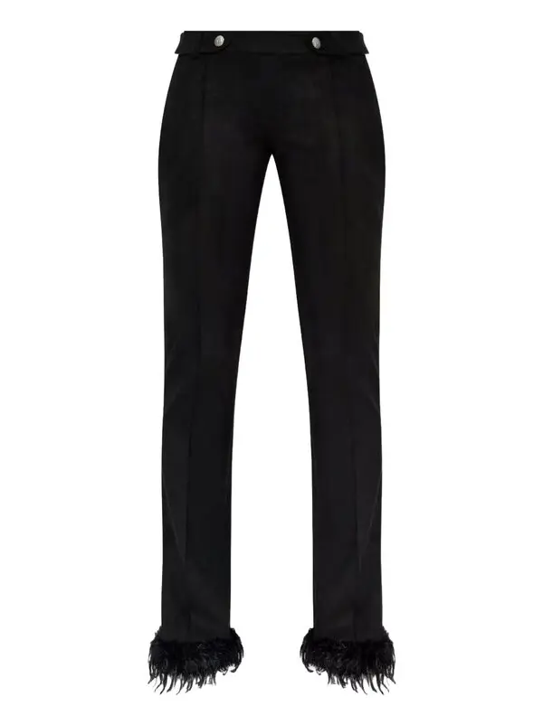 MISBHV Feather-trim Trousers - Black