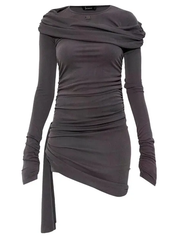 MISBHV Draped Ruched Dress - Grey