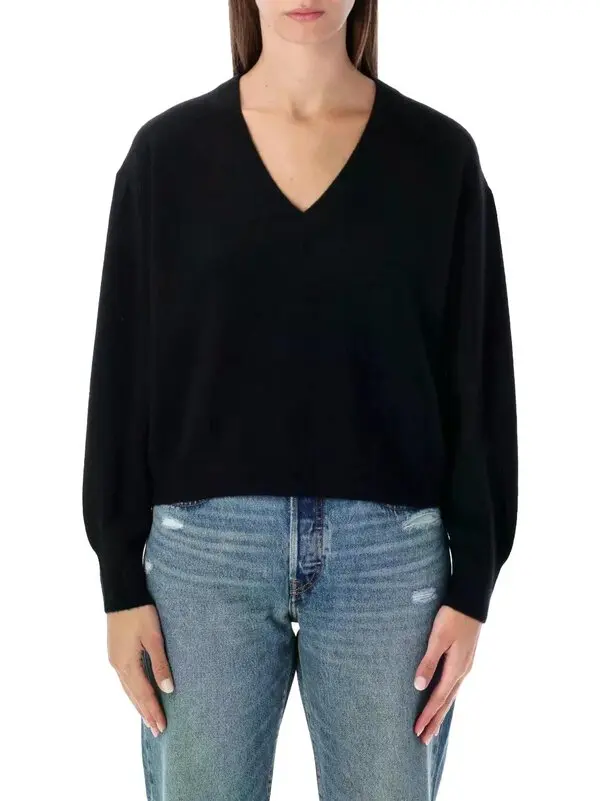 American Vintage V-neck Knitwear - Black