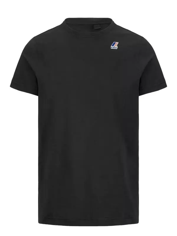 K-WAY Logo-embroidered Crew-neck T-shirt - Black