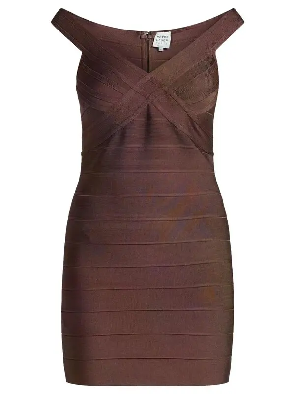 Herve Leger Rachel Dress - Brown