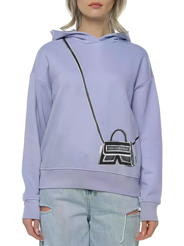 Karl Lagerfeld K Bag Hoodie - Purple