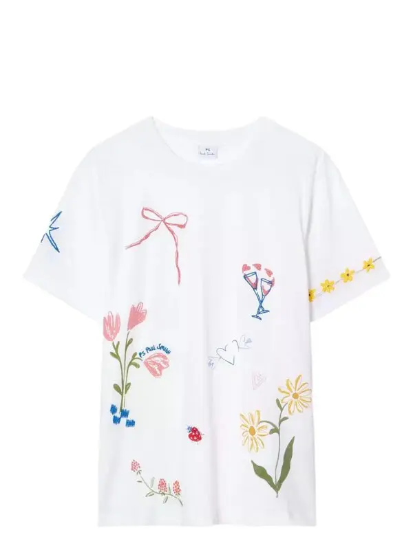 Paul Smith Graphic-detail T-shirt - White