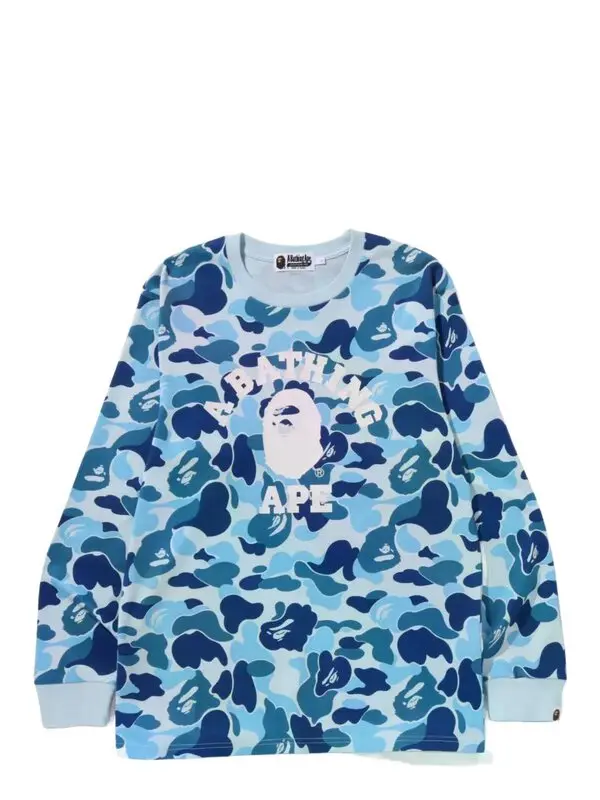 A BATHING APE Camouflage-print Long Sleeve T-shirt - Blue