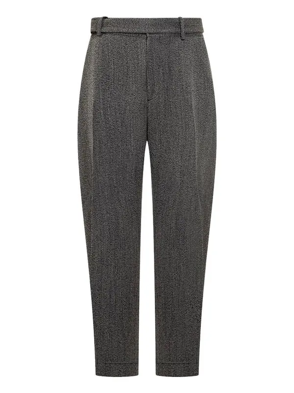 Studio Nicholson Pinstripe Tapered Wool Trousers - Grey