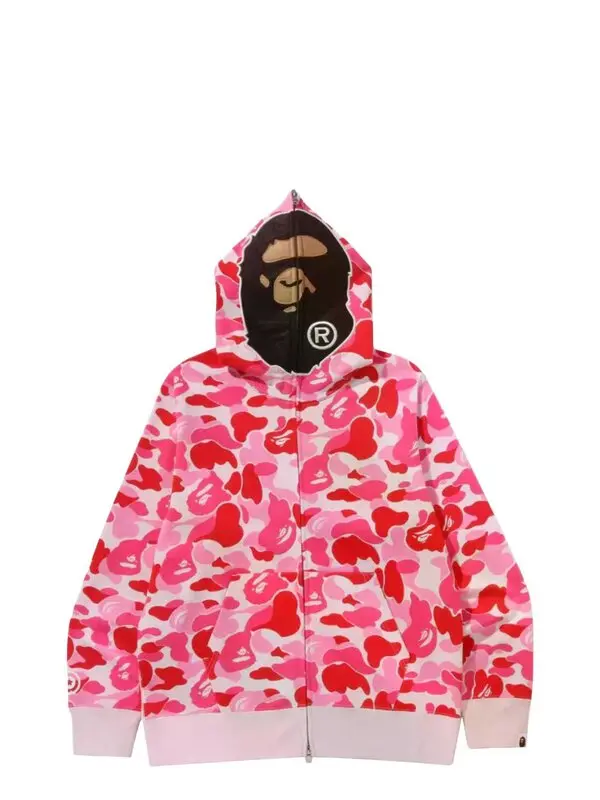 A BATHING APE Camouflage-print Hoodie - Pink