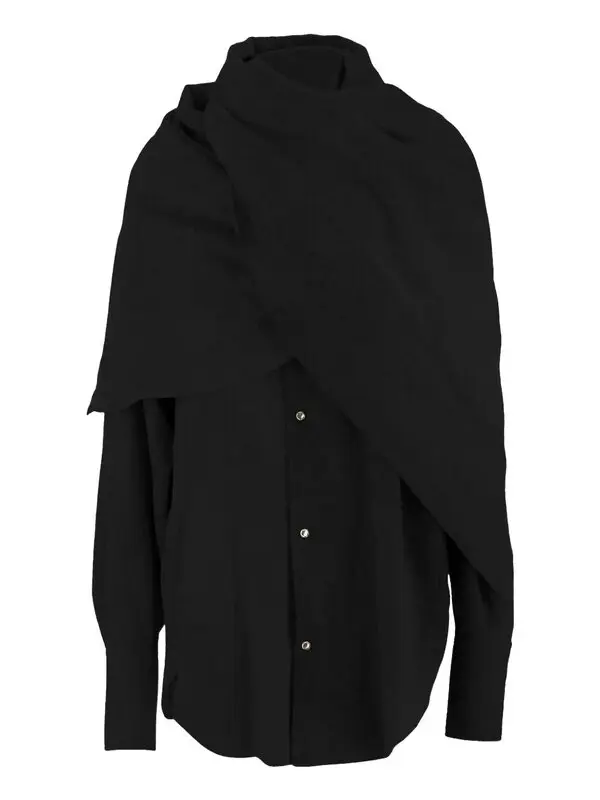 DARKPARK Layered Wool Shirt - Black