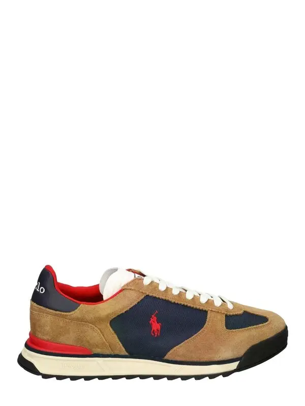 Polo Ralph Lauren Varick Suede-panelled Sneakers - Brown