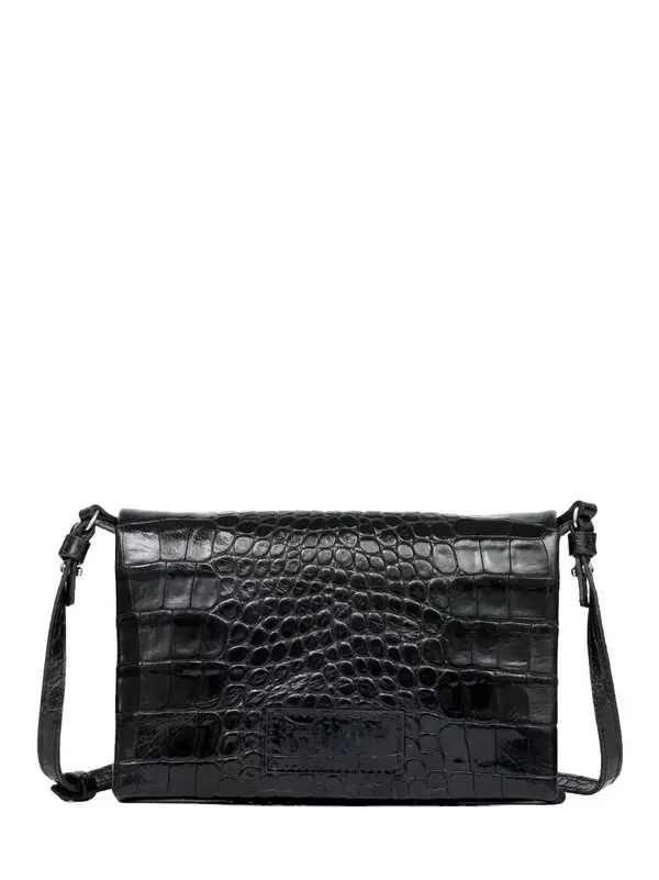 MAISON MARGIELA Croco-embossed Shoulder Bag - Black