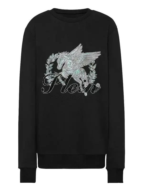 Philipp Plein Crystal-embellished Sweatshirt - Black