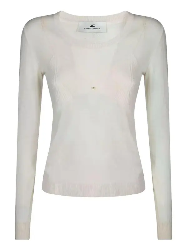 Elisabetta Franchi Ribbed-knit Top - White
