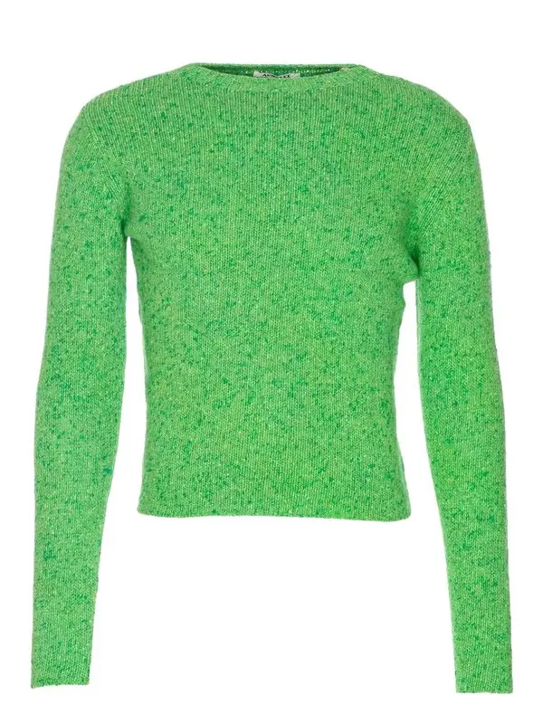 Auralee Crew-neck Long-sleeved Sweater - Green