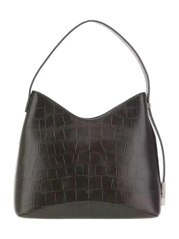 OSOI Crocodile-effect Shoulder Bag - Brown