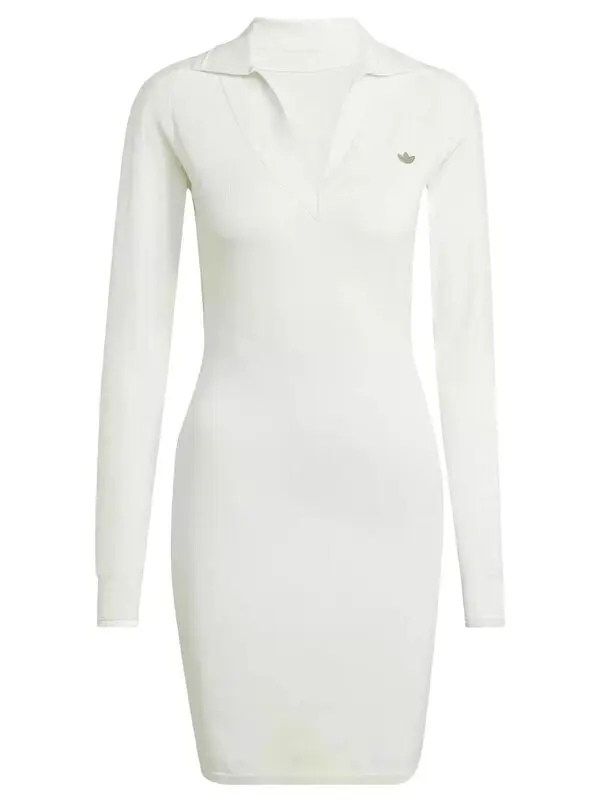 Adidas V-neck Midi Dress - White