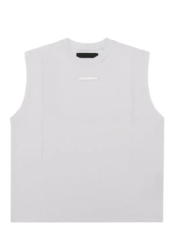HELIOT EMIL Crew-neck Metal-plaque Tank Top - White