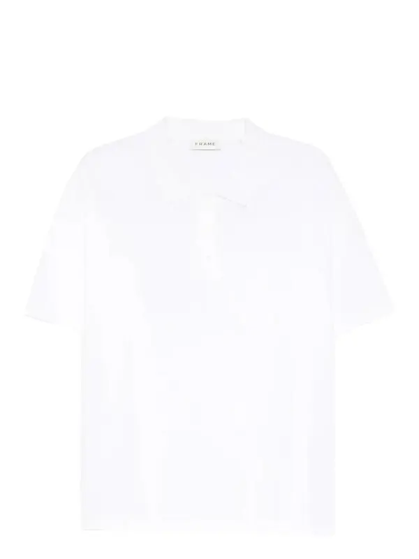 FRAME Short-sleeve Polo Shirt - White