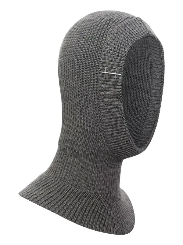 HELIOT EMIL Nebula Ribbed Balaclava - Grey