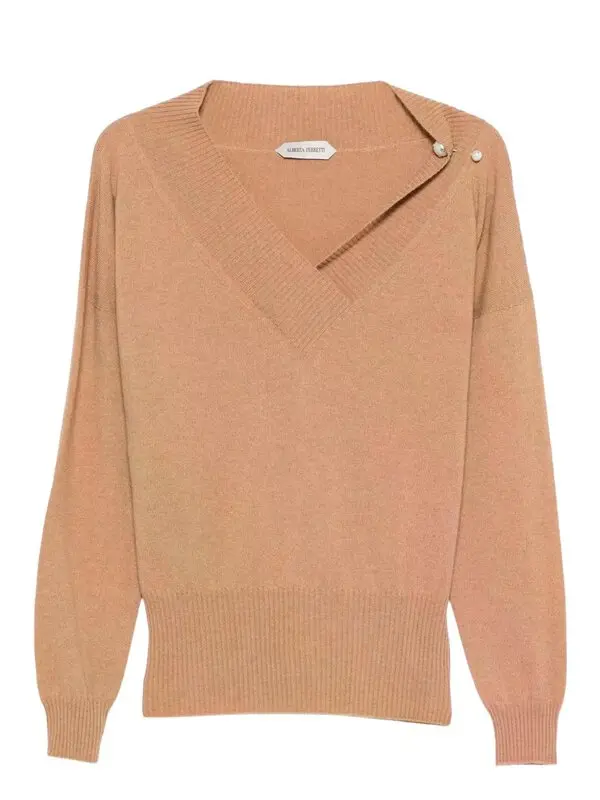 Alberta Ferretti V-neck Sweater - Brown