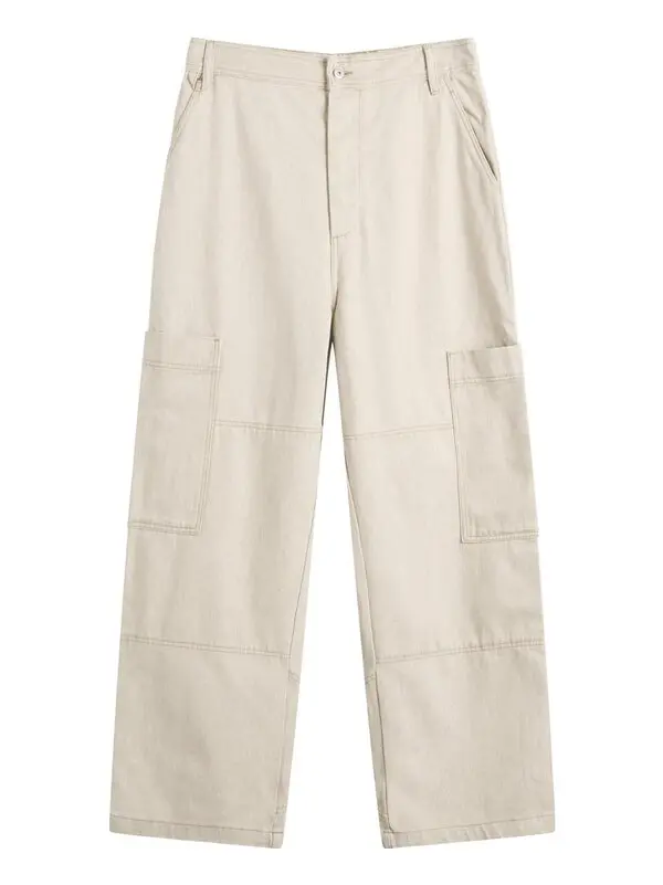 Jacquemus Cotton Cargo Trousers - Light Beige