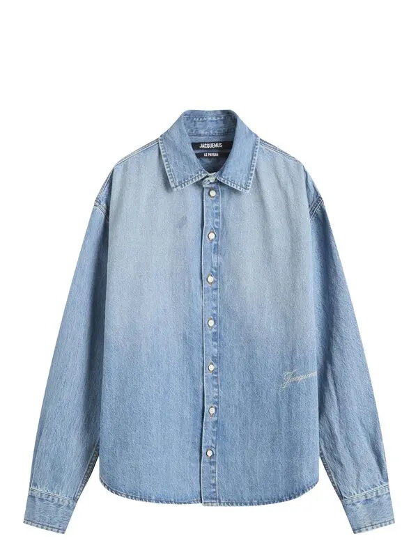 Jacquemus Denim Shirt - Blue/tabac