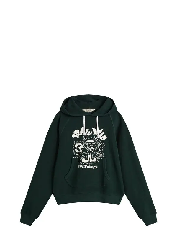 BRAIN DEAD Global Shock Hoodie - Forest Green