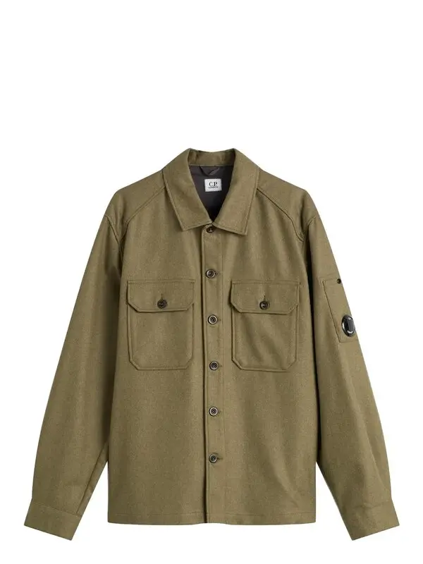C.P. COMPANY Felt Lens Overshirt - Capers
