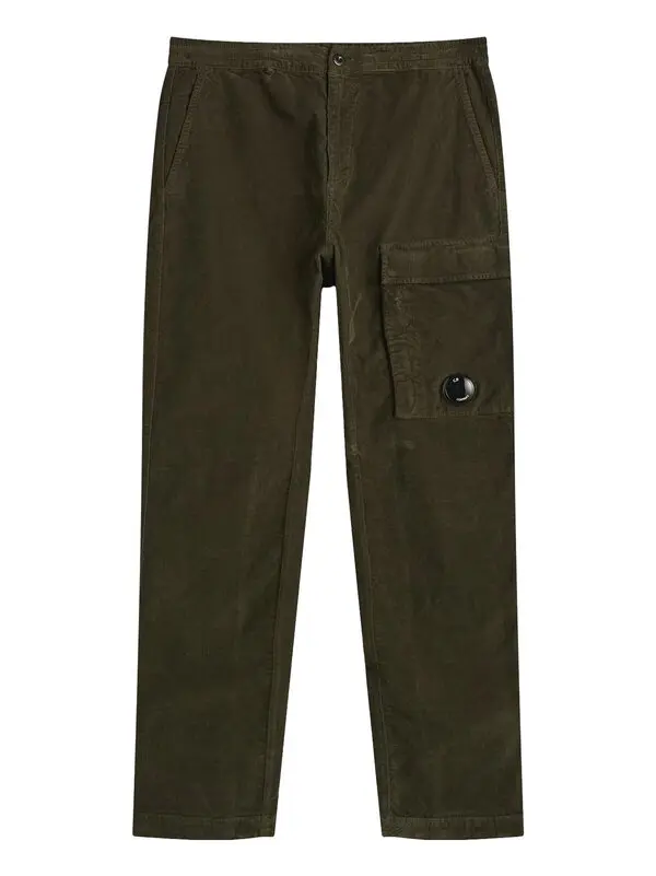 C.P. COMPANY Corduroy Lens Cargo Pant - Ivy Green