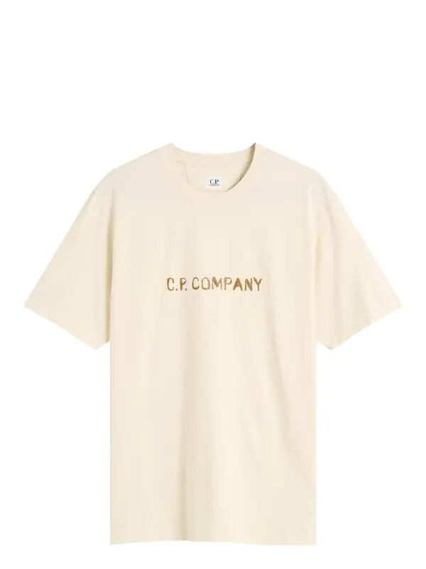 C.P. COMPANY Text Logo T-shirt - Pistachio Shell