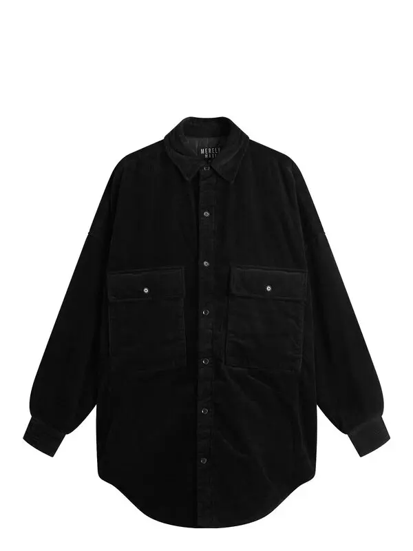 MERELY MADE Corduroy Overshirt - Black
