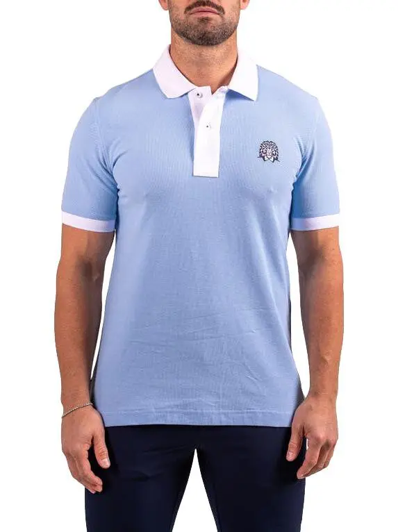 MACEOO Mozartspecktip Stretch Nylon Polo - Blue
