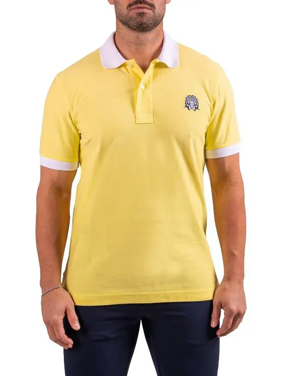 MACEOO Mozartspecktip Stretch Nylon Polo - Yellow