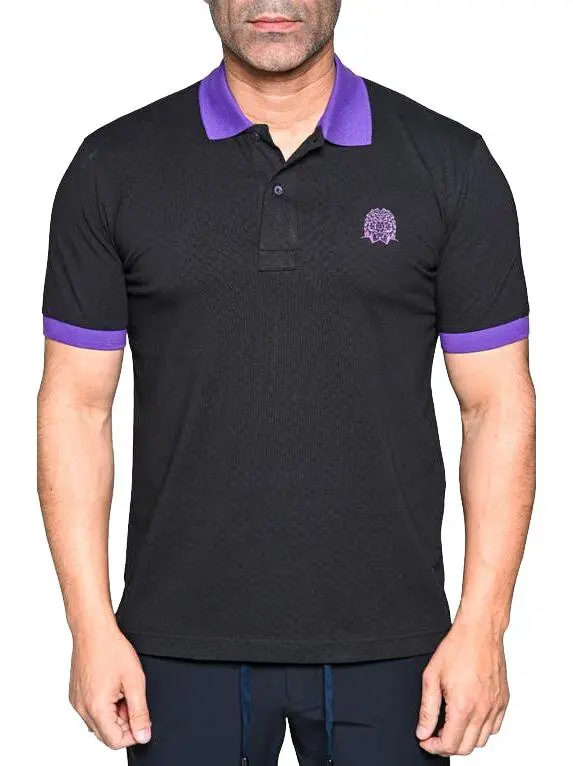 MACEOO Mozartsquaretip Stretch Nylon Polo - Black