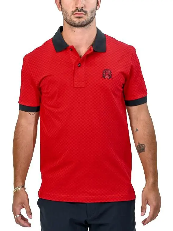MACEOO Mozartsquaretip Stretch Nylon Polo - Red