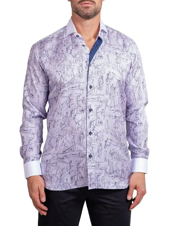 MACEOO Einstein Ascension 0203 Contemporary Fit Button-up Shirt - White