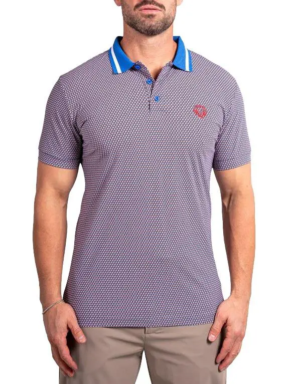 MACEOO Ascension Stretch Nylon Polo - Purple Multi