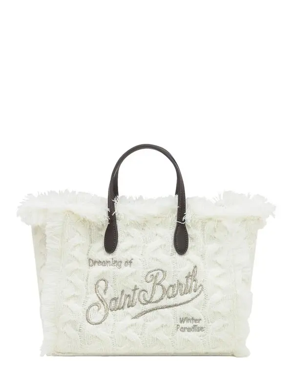 MC2 SAINT BARTH Colette Wool Rib Bag - White