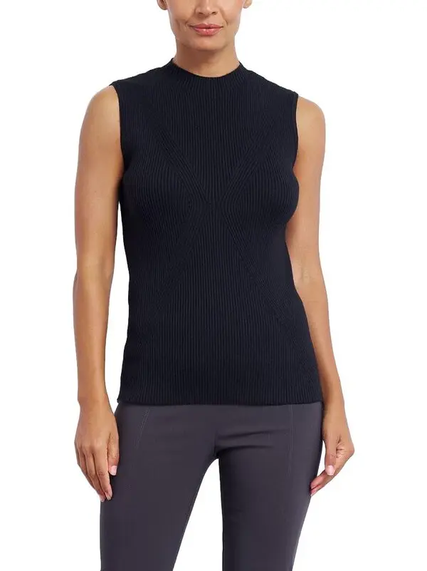 FRANNE GOLDE Modern Ribbed Shell - Black