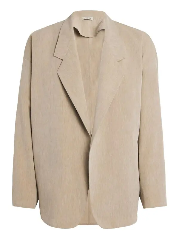 Fear Of God Virgin Wool-cotton Unlined California Blazer - Beige
