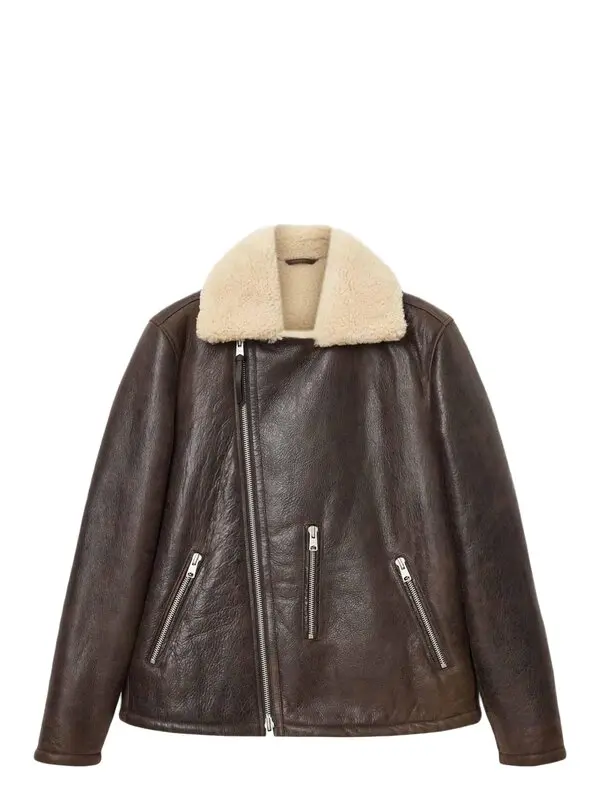 ALLSAINTS Leather Xylon Biker Jacket - Brown