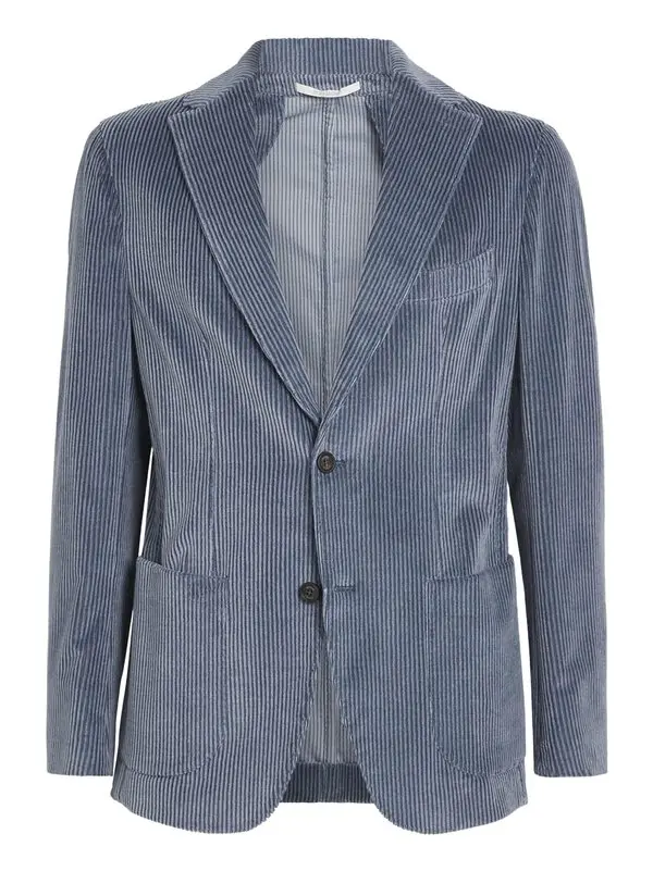 Eleventy Cotton-cashmere Corduroy Blazer - Blue