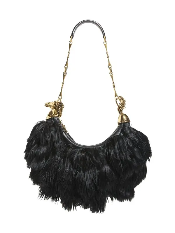 Chloé Feather Shoulder Bag - Black
