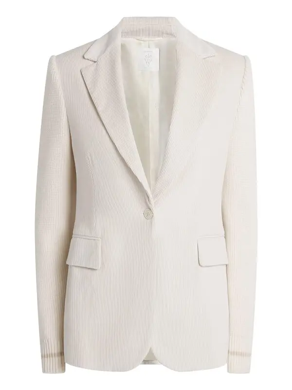 Eleventy Cotton-blend Corduroy Blazer - White