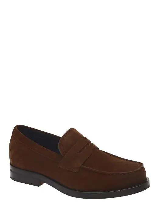 BOSS Suede Penny Loafer - Dark Brn
