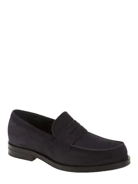 BOSS Suede Penny Loafer - Dk Bu