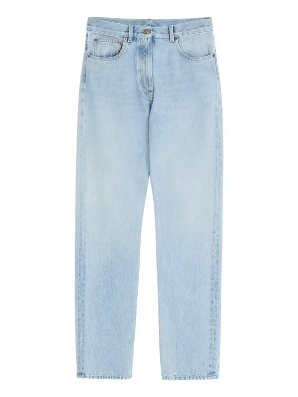 Valentino Garavani Mid-rise Straight Leg Jeans - Blue