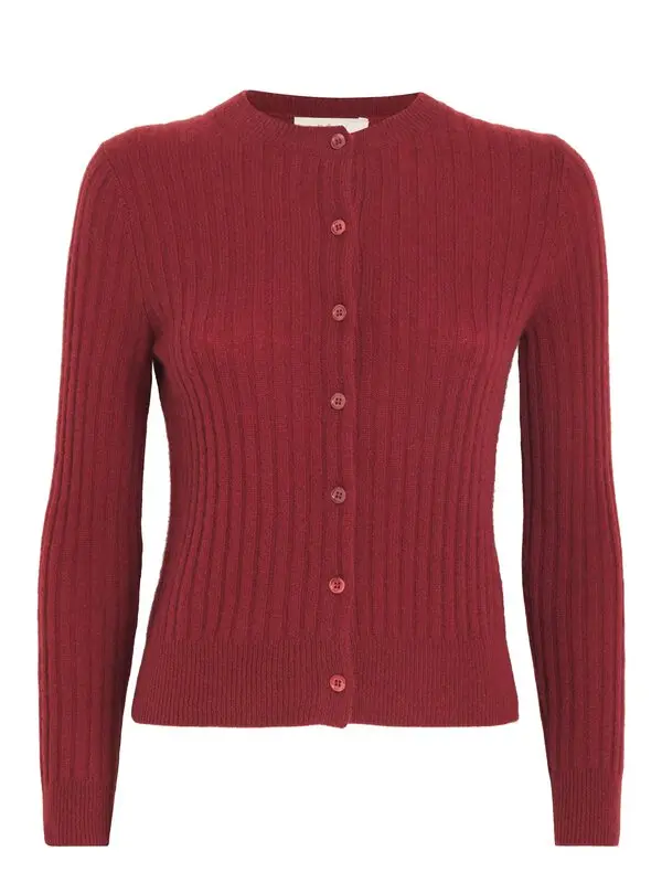 DÔEN Cashmere Danaë Cardigan - Red
