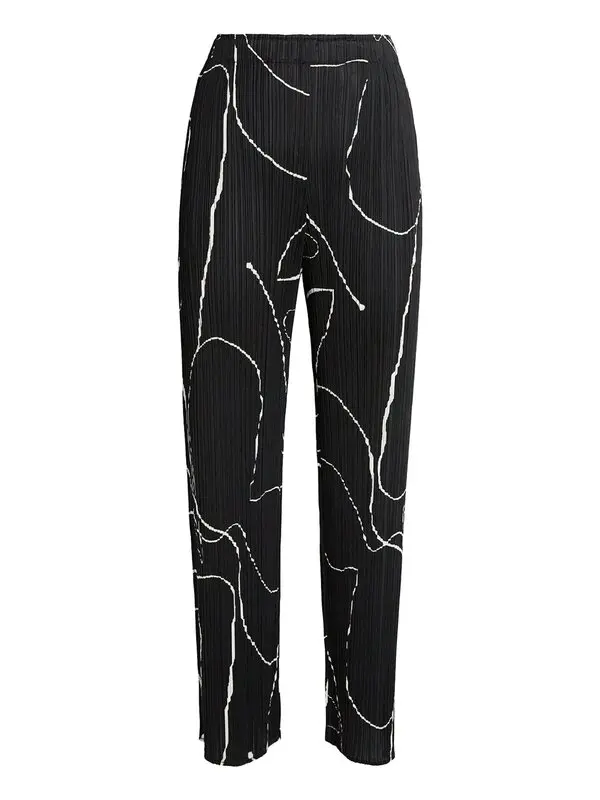 Issey Miyake Printed Pause Trousers - Black