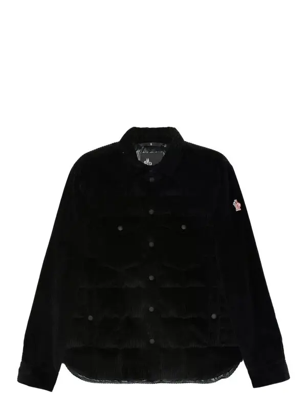 Moncler Gelt Corduroy Down Shirt Jacket - Black