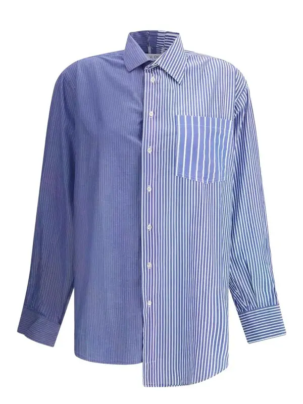 E.L.V. DENIM Diana Striped Shirt - Blue