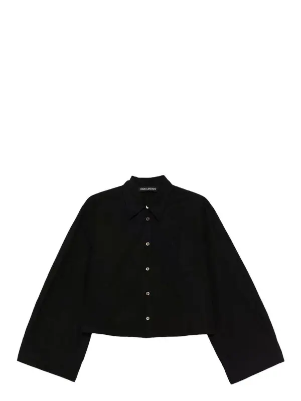 Our Legacy Wide-sleeve Cotton Shirt - Black